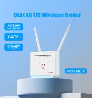 China OLAX MC80 4G LTE WiFi CPE Router 5000mAh Battery CAT6 Dual Band 32 Users for sale
