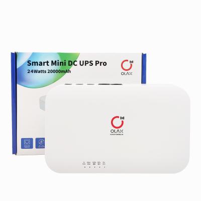 China OLAX D8 Pro Smart Mini UPS 12V 74WH 20000mAh Portable Power Backup for WiFi Router and Network Devices for sale