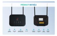 China 4 Port LAN WiFi 6 CPE Router 300Mbps 5000mAh Battery SIM Slot Wireless Outdoor for sale