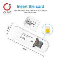 China OLAX U80 4G LTE WiFi Dongle USB Modem - 150Mbps Speed, All SIM Support with WPA3 Security for sale