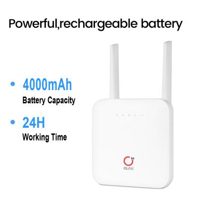 China OLAX AX6 PRO 4G LTE Wireless Router CPE 4000mAh Battery 12V DC Power Adapter for sale