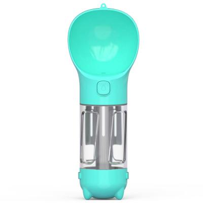 China Plastic Storage Food Function Outdoor Dog Travel Bottle With Garbage Bag box 300ml for sale