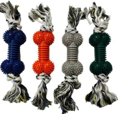 China Cotton Rope Rubber Pet Chew Toys For Small Medium Large Dogs for sale