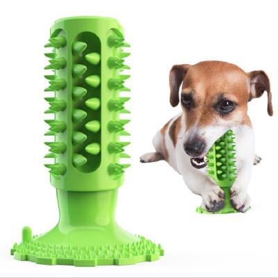 China Molar Stick Suction Cup Squeaking Sound Dog Toys Golden Hair Pet Products for sale