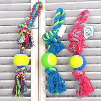 China Dog Rope Toys For Aggressive Chewers Training Dog Ball Wholesale Pet Toys Bite Resistant Cotton Knot Tennis for sale