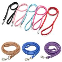 China Soft Training Puppy Leather Leads For Small Medium Large Pet for sale