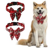 China Small Pet Breakaway Kitten Christmas Collar With Cute Bow Bell for sale