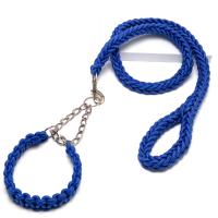China Nylon Dog Kitten Collar Leash Anti Impact Explosive Traction P-Chain Belt 8 Strand for sale
