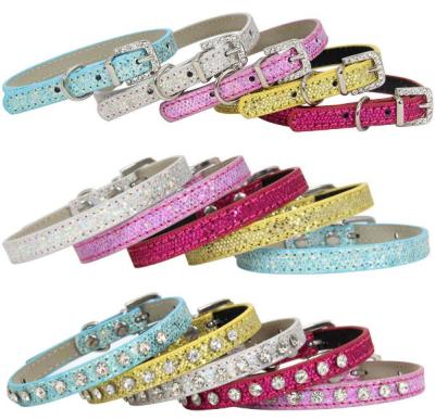 China Necklace Crystal Diamond Elastic Xs Kitten Collar Pendant For Puppy Kitten for sale