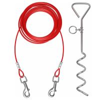 China 30ft Heavy Duty Outside Long Slip Lead For Dogs Camping Yard for sale