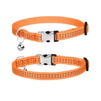 China Lettering Adjustable Reflective Cat Collar With Bell Small And Medium Collars for sale
