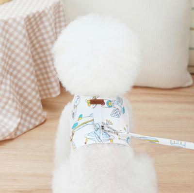 China Nylon Adjustable Universal Pet Harness Leash White For Cats for sale