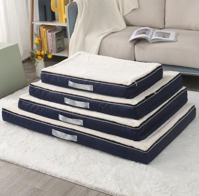 China Memory Foam Dog Bed Amazon Quilted Plush Dutch Velvet Top With Removable Washable Cover & Non-Slip Bottom for sale