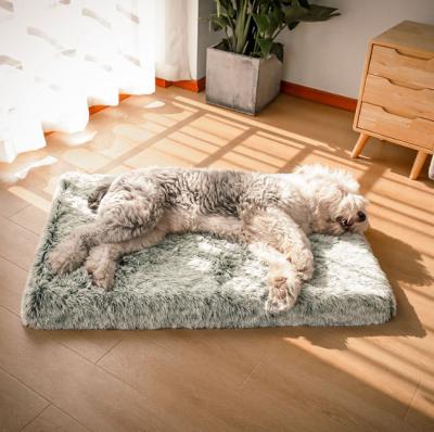 China Anti Slip Bottom Fluffy Dog Bed Machine Washable Pet Mattress for sale