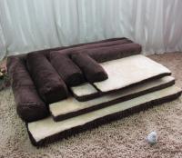 China Plush Suede Comfy Couch Best Big Dog Beds With Removable Washable Cover for sale