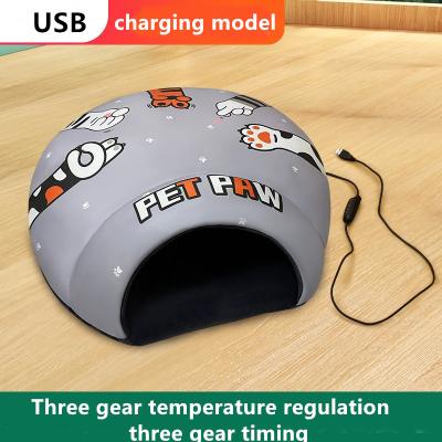 China USB Electric Constant Temperature Heated Dog Bed Removable Washable Cat Nest Mat for sale