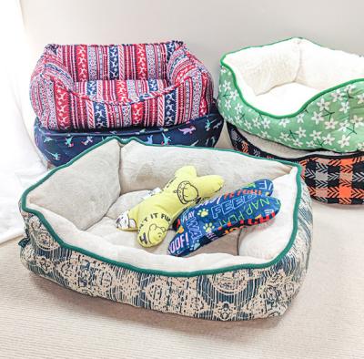 China Washable Small Pet Bed Mat Anti Slip Bottom For Small Medium Dogs for sale