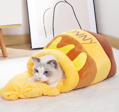 China Inverted Cat Nest Honey Pot Bed Cute And Comfortable Pet Cat House for sale