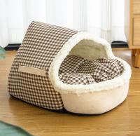 China self warming cat cave Soft Velvet & Waterproof Oxford Two-Sided Cushion for sale