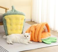 China Calming Cozy Soft Cat Cave, Cute Friendly Dolphin Kitten On The Bed For Indoor Cats for sale
