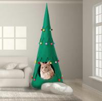 China Cat Christmas Bed Comfortable Kitten Bed Christmas Tree for sale