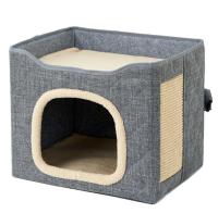 China Elevated Raised Couch Dog Loft Bed For Small Medium Size Dogs Gray for sale