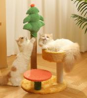 China Cat Bed Christmas Tree With Hammock And Hang Ball For Cats And Kittens for sale