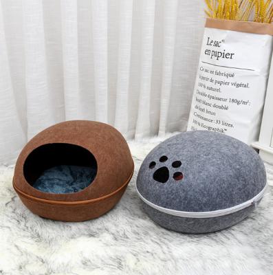 China Handmade 100% Merino Fleece Cat Bed For Kittens for sale