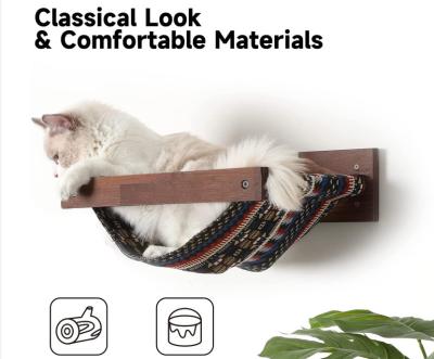 China Wooden Hammock Cat Bridge Wall Shelves for sale