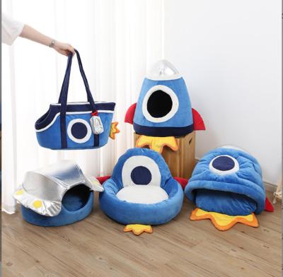 China Rocket Pet Bed Mat Litter Yurt Cat Sleeping Bag Bed Removable for sale