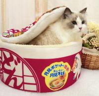 China Instant Noodle Shape Covered Cat Beds Sofa Cute And Comfortable for sale