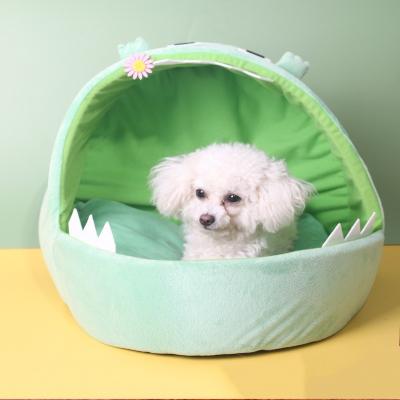China Amazon New Dog House Crocodile Winter Warm Small Dog Teddy Croc Cat Bed Dog House Pet Supplies Cat House for sale
