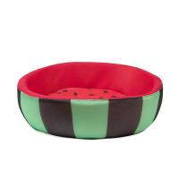 China Round Watermelon Cat Bed Sponge Breathable Cushion Medium And Small Dog Golden Dog Nest Becomes A Cat And Kitten Nest for sale