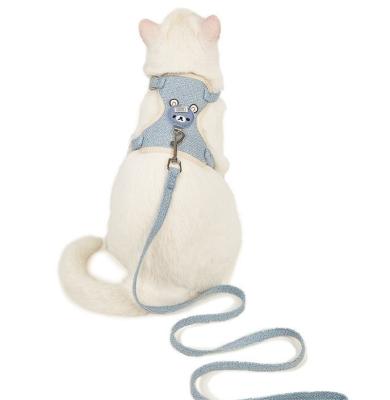 China Comfortable Polyester Cotton Linen Pet Harness Leash Cats And Dogs for sale