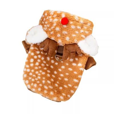 China Fall / Winter Christmas Elk Pull Down Fleece Christmas Funky Clothes For Pets for sale