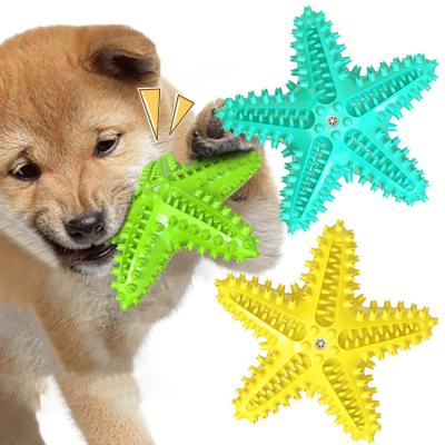 China Pet Starfish Squeaky Toy Teeth Cleaning Bite Resistant Dog Toy for sale