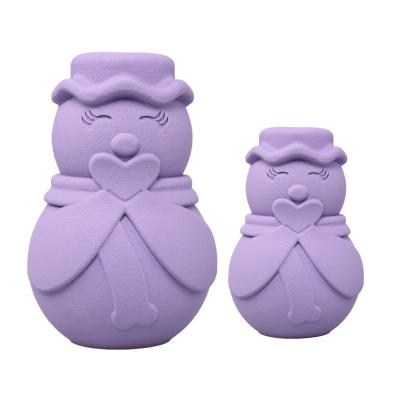China Pet Snowman Custom Toy Bite Resistant Molar Natural Rubber Biting  Interactive Pet Toys for sale