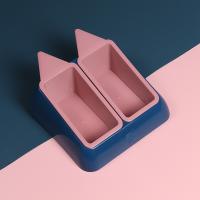 China Pet Plastic Cat Bowls Multi-Functional Slanted Dog Food Feeder Bowl for sale