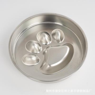 China Stainless Steel Pet Bowl Anti-Upset Non-Slip Anti-Choking Slow Food Bowl for sale