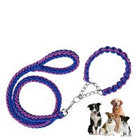 China Pet Adjustable Collar Dog Anti Impact Eight Strand Nylon Braided Leash for sale
