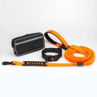 China Custom Multi Functional Pet Leash Hands Free Dog Leash And Collars Set With Poop Bag for sale
