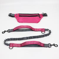 China Pet Reflective Hands Free Leash With Waist Bag And Telescopic Adjustment Dog Upgraded Foam Hand Grip Leash for sale
