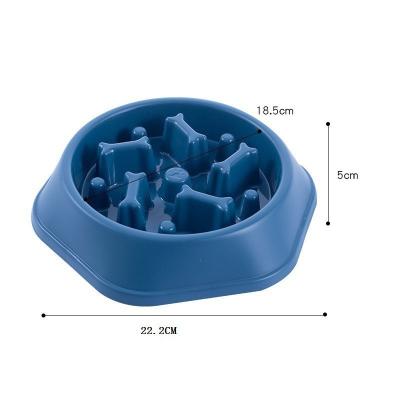 China Pet Bone Slow Food Bowl Non Slip Small And Medium Sized Dog Anti Choking Bowl for sale