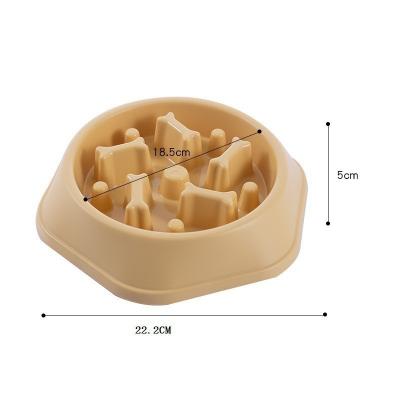China Pet Bone Slow Food Bowl Non Slip Easy To Rinse Small And Medium Sized Dog Anti Choking Bowl for sale