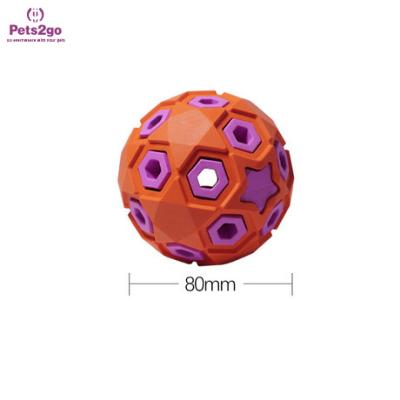 China Lightweight Red rubber 81x62mm Dog Fetch Ball for sale