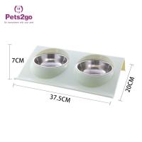 China Ceramic Silicone 37.5X20X7mm Pet Feeder Bowls for sale