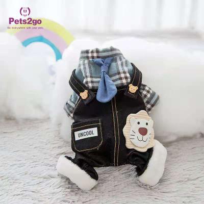 China Paw Print 20 pounds corduroy Pet Dog Clothing for sale