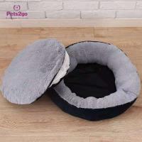 China OEM donut shaped Faux Fur Comfy Calming Dog Bed for sale