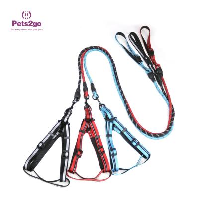 China Orange Dog Leash Dog Cable Leash Camping Dog Lead Best Anti Pull Dog Harness for sale