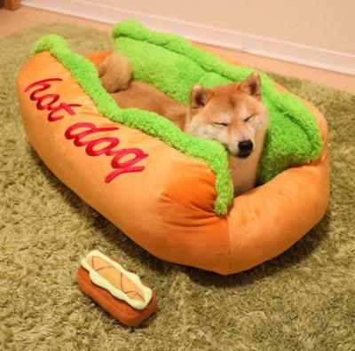 China Soft Fiber 0.8kg OEM And ODM Dog Lounger Bed for sale
